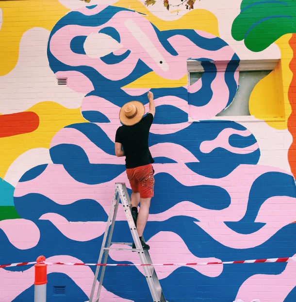 Brolga, free-lance Illustrator & Muralist in Melbourne